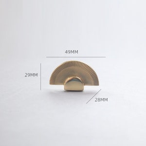 Solid Brass Cabinet Handles Fan-shaped Kitchen Cabinet Pull - Etsy