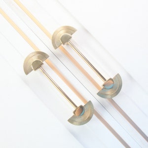 Solid Brass Cabinet Handles Fan-shaped Kitchen Cabinet Pull - Etsy