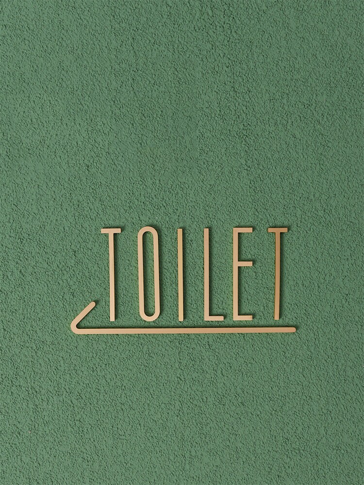 Gold Bathroom Sign Male and Female Toilet Sign Brass - Etsy UK