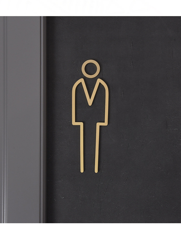 Gold Bathroom Sign Male and Female Toilet Sign Brass - Etsy UK
