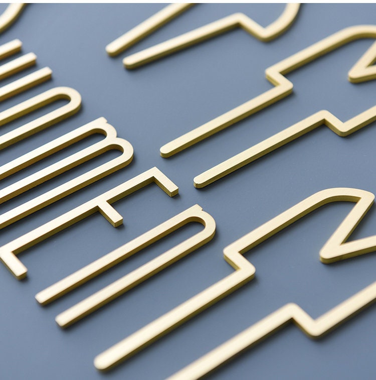 Gold Bathroom Sign Male and Female Toilet Sign Brass - Etsy UK