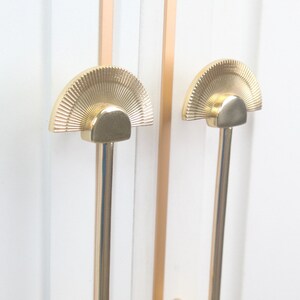 Solid Brass Cabinet Handles Fan-shaped Kitchen Cabinet Pull - Etsy