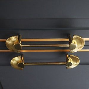 Solid Brass Cabinet Handles Fan-shaped Kitchen Cabinet Pull - Etsy