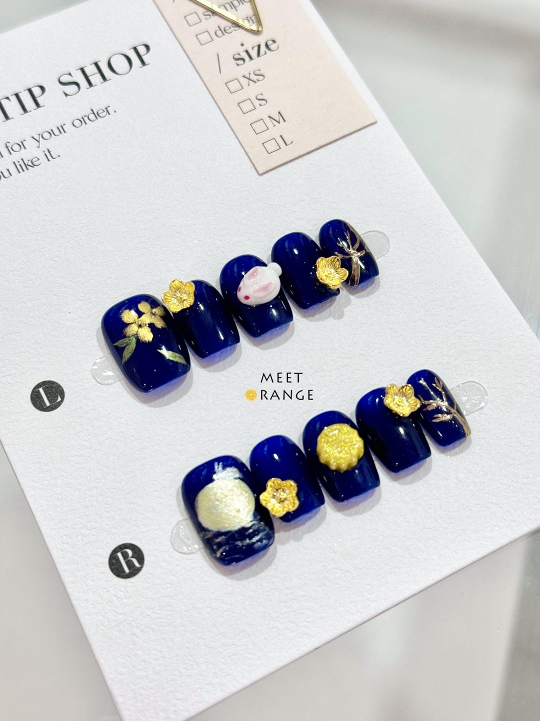 110 - Chinese Style Nails | Mid-autumn Gifts | Hand Painted Cute Nails ...