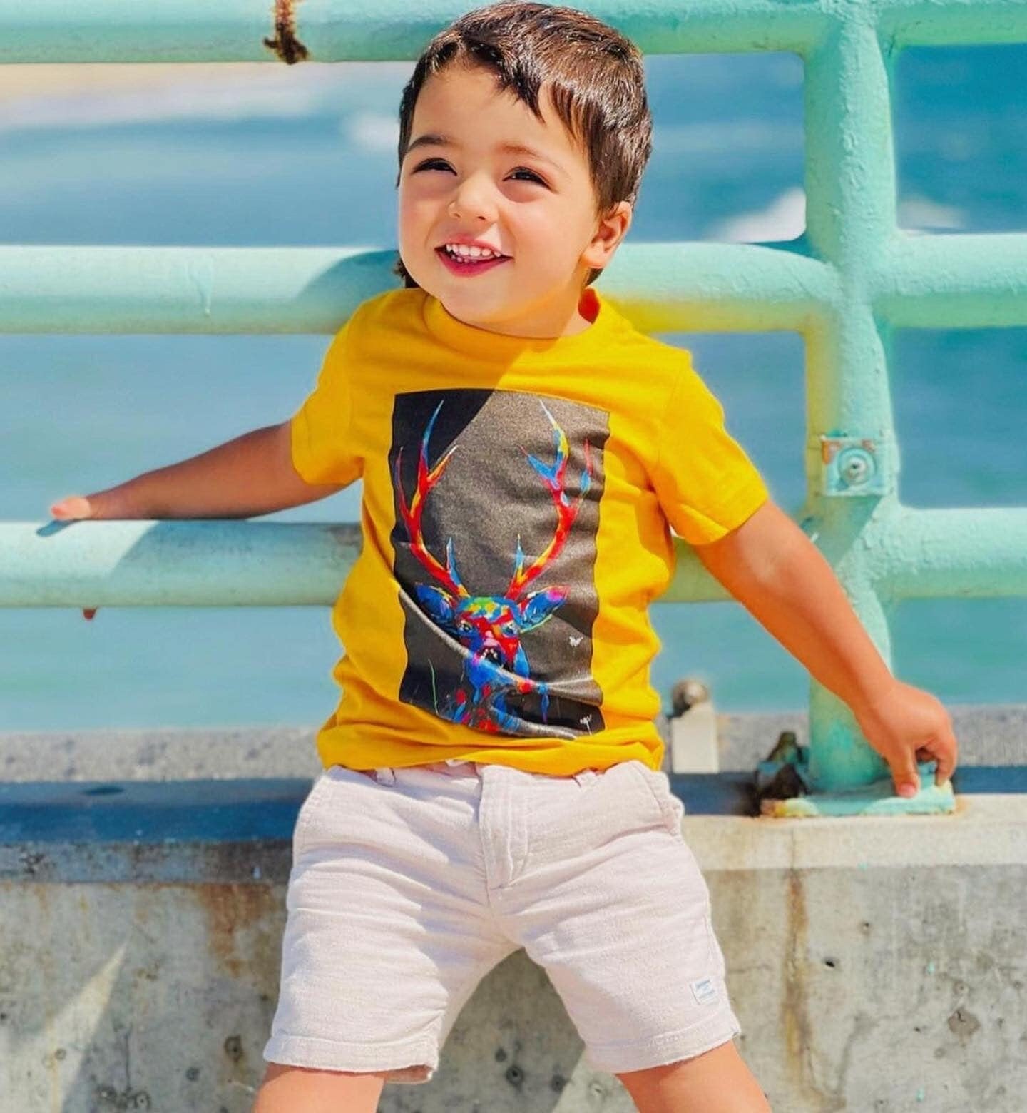 T-shirt per bambini, magliette per bambini con stampa animale, camicia ...