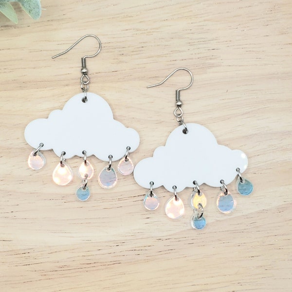 Rain Cloud Earrings - Etsy
