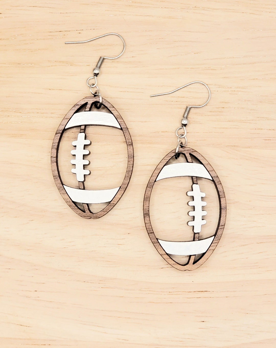 Football Earrings Football Earrings Dangle Football Gifts - Etsy