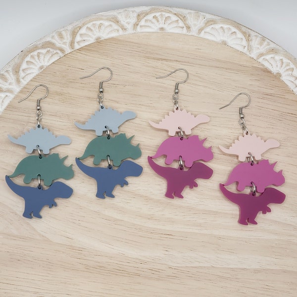 Dinosaur Earrings - Etsy
