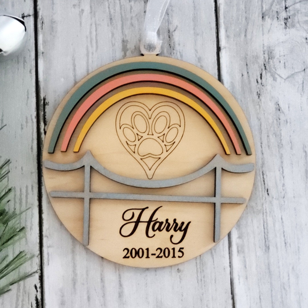 Rainbow Bridge Christmas Ornament, Rainbow Bridge Dog, Rainbow Bridge ...