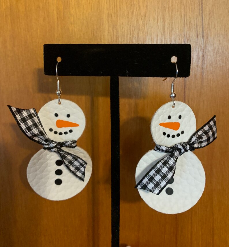 Snowman Earrings - Etsy