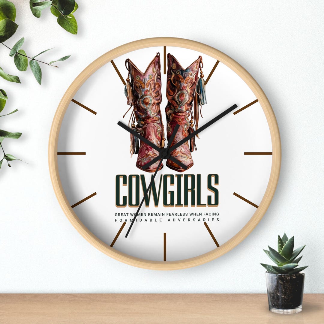 Fearless Cowgirls Wall Clock, Western Decor,strong Women, Cowgirl ...