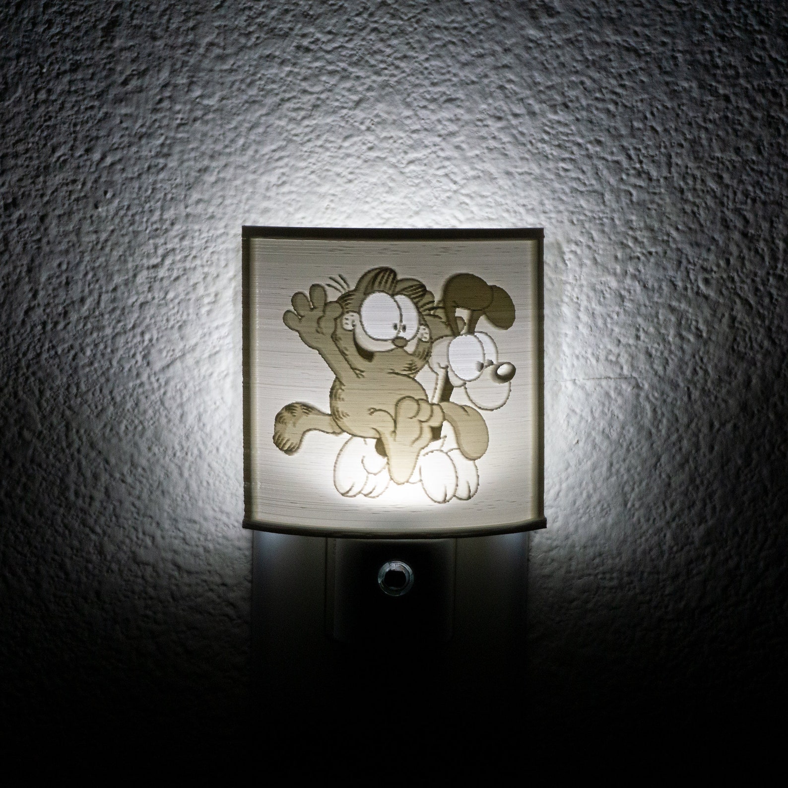 LIT Night Lights Garfield & Odie Lithophane Night Light | Etsy