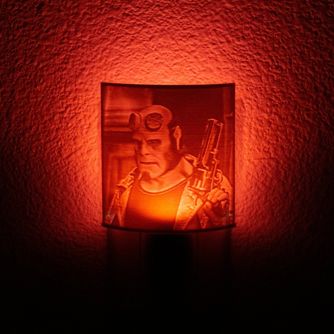 Red A Boy From Hell Lithophane Night Light - Etsy