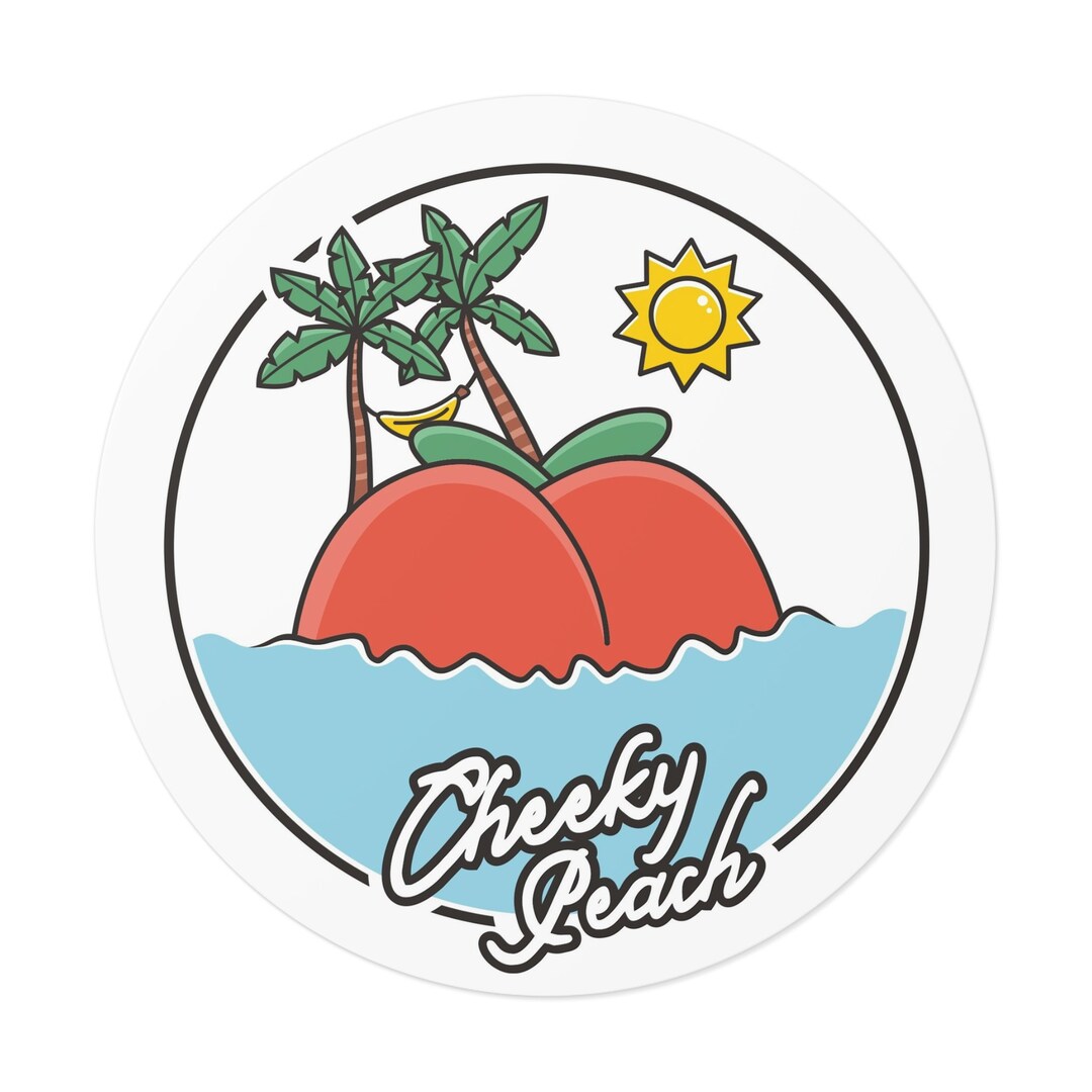 Cheeky Peach Vinyl Stickers - Etsy