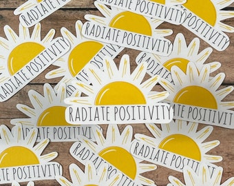 Sticker Radiate Positivity - Etsy