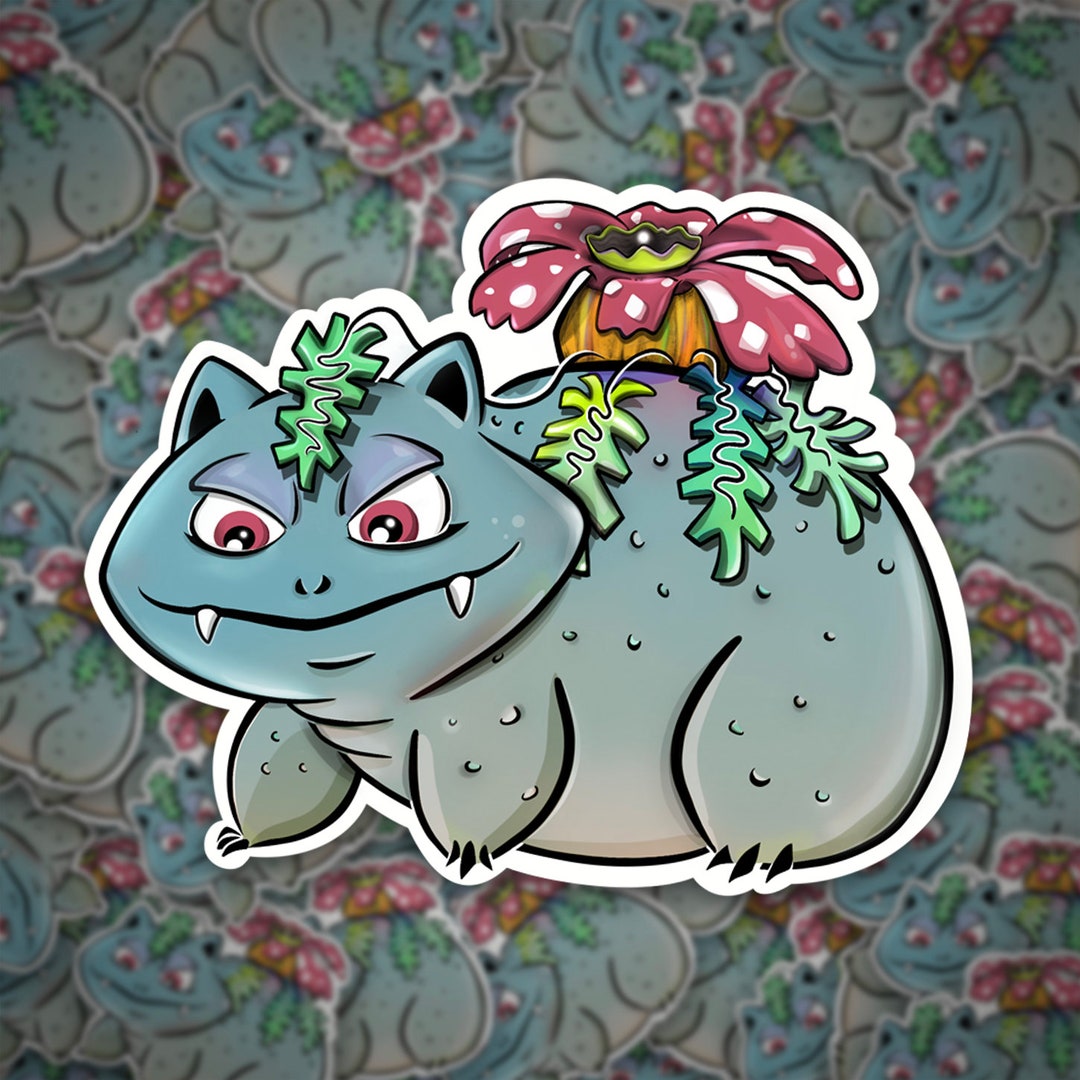 Venusaur Vinyl Pokemon Sticker, Large Pokemon Laptop Stickers Water ...