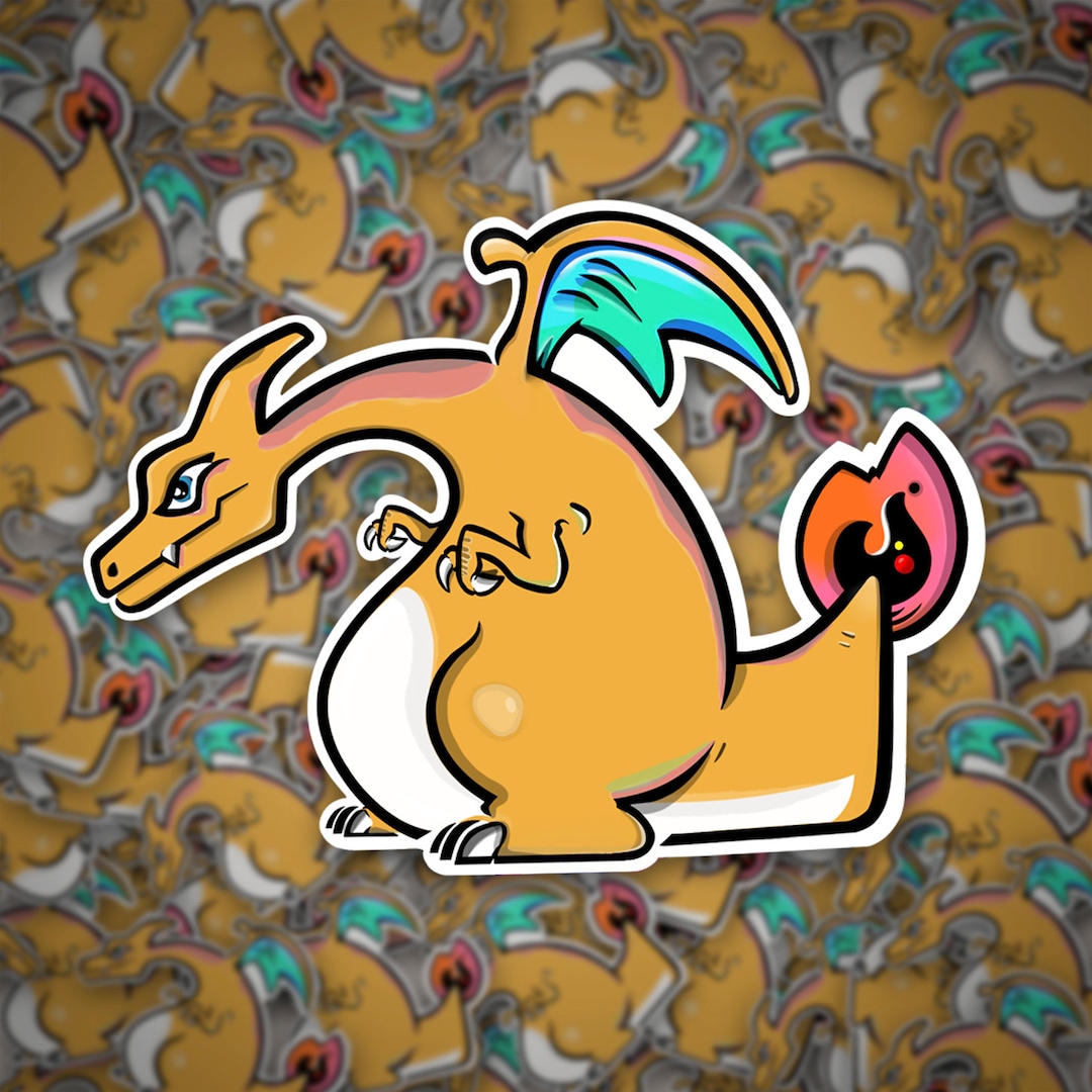 Charizard Vinyl Pokemon Sticker, Large Pokemon Laptop Stickers Water ...