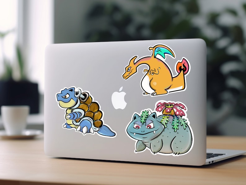 Blastoise Pokemon Sticker, Matte Vinyl Laptop Decal - Etsy