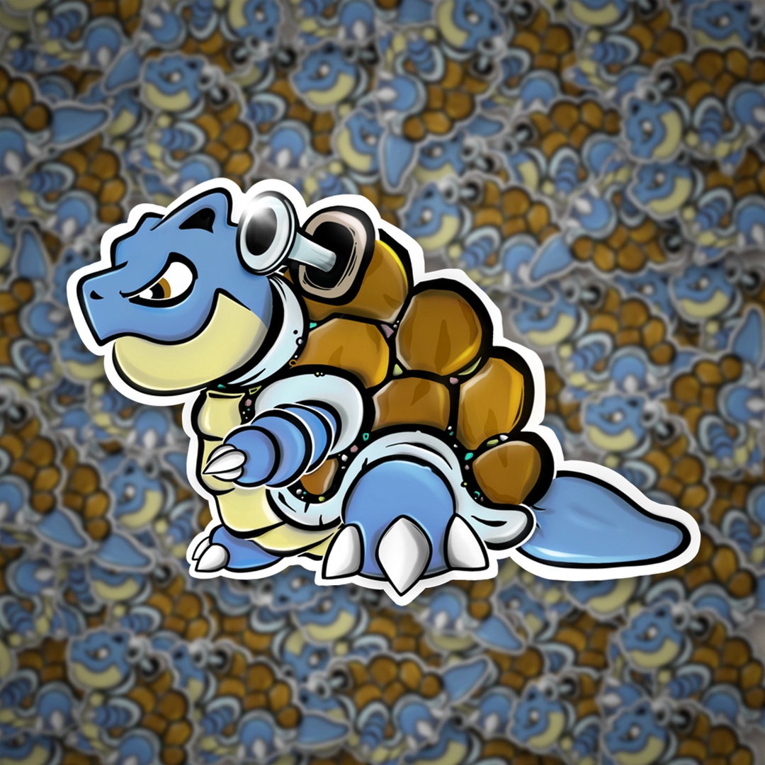 Blastoise Vinyl Pokemon Sticker, Large Pokemon Laptop Stickers Water ...
