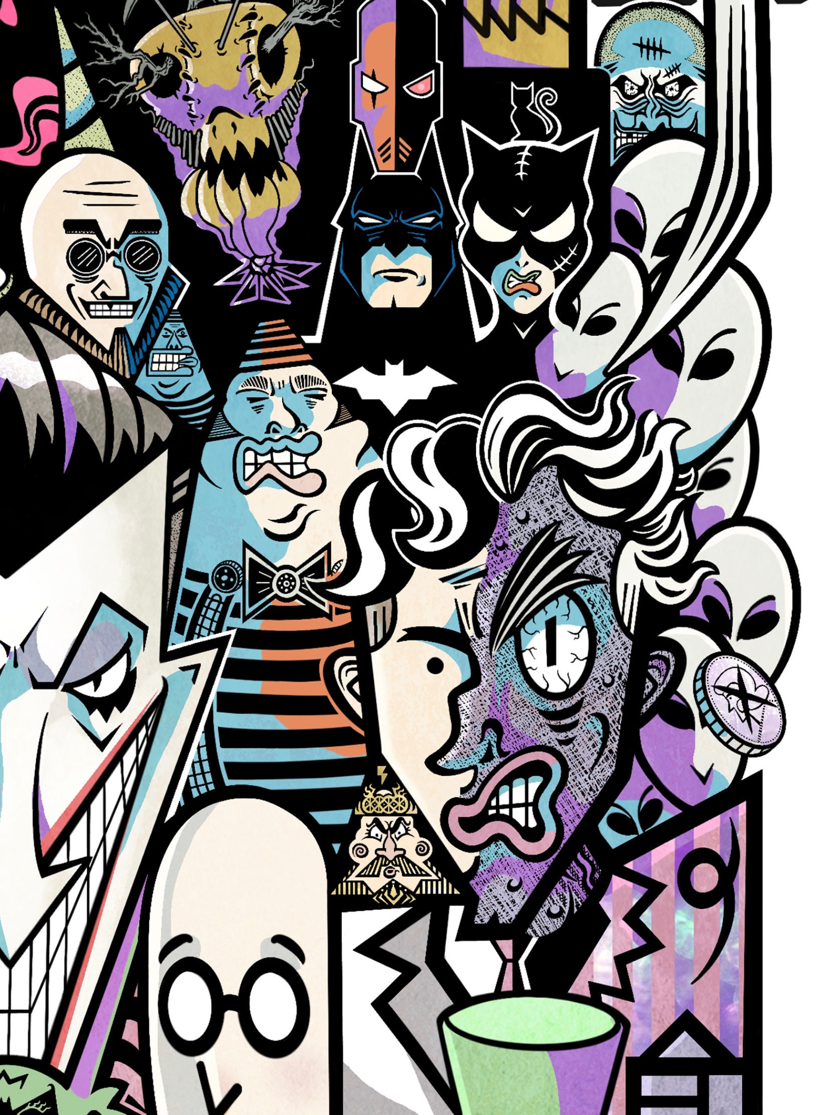 Batman Villains Limited Edition Fine Art Print, Rogues Gallery ...