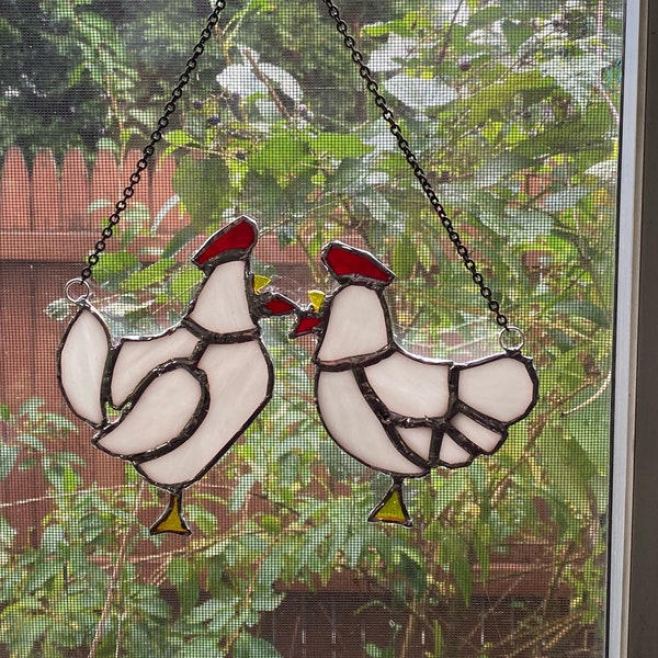 Chicken Stained Glass - Etsy