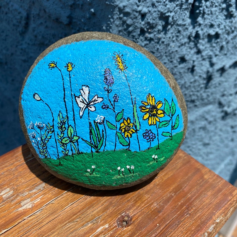 Large Painted Garden Rocks - Etsy