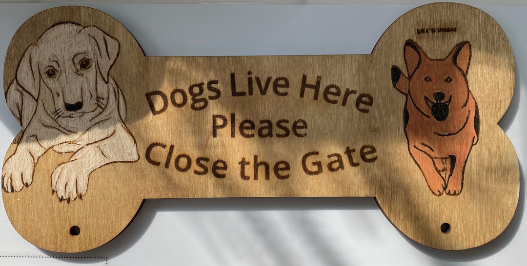 Close the Gate Sign, Dog Sign, Dog Gate Sign, Gate Sign - Etsy