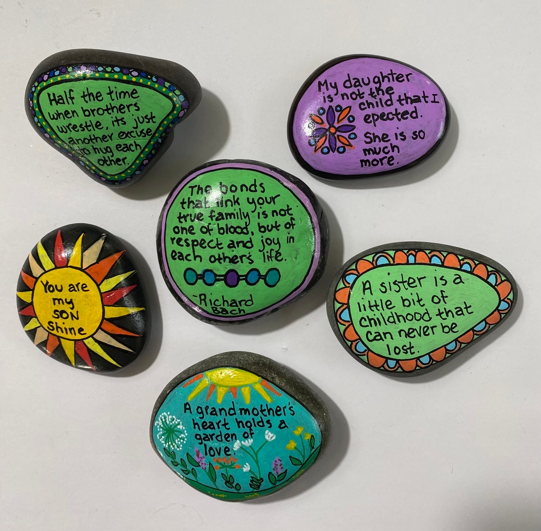 Family Themed Rocks - Etsy