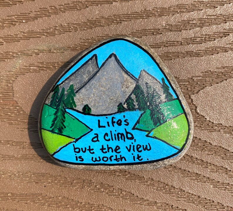 Life’s A Climb Rock - Etsy
