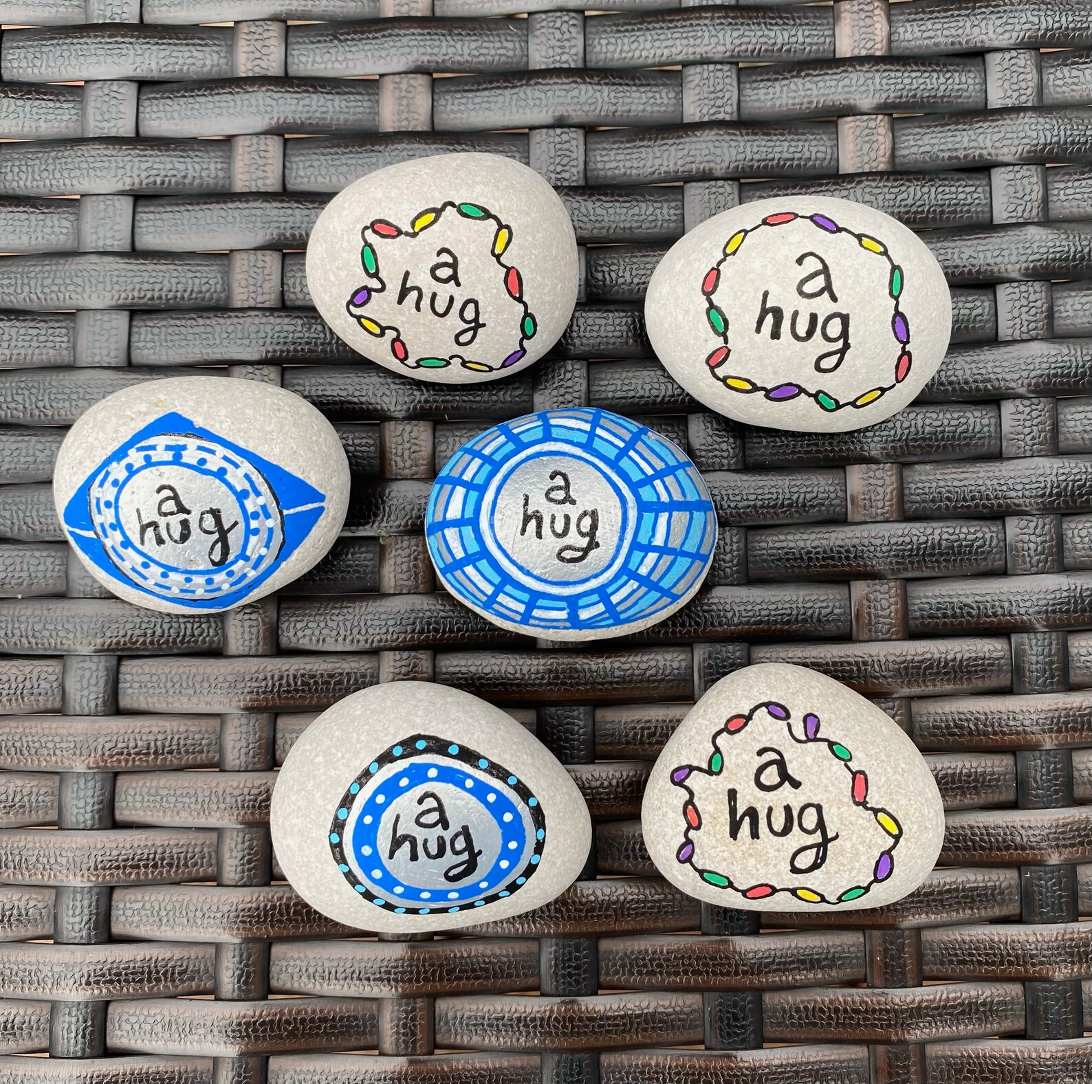 Christmas and Hanukkah Hug Rocks - Etsy