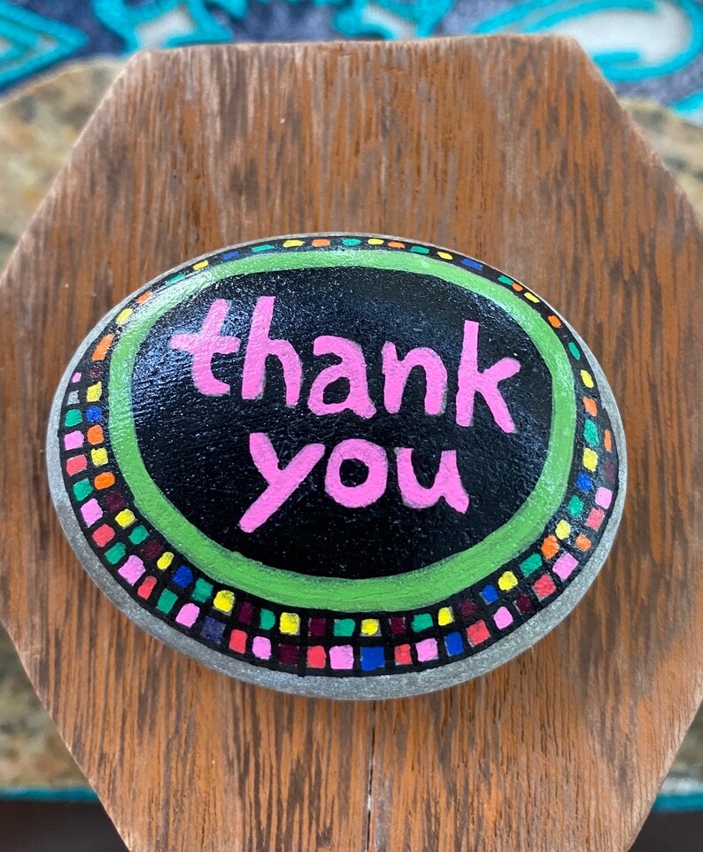 Thank You Rock Painted Rock Unique Teacher Gifts German | Etsy