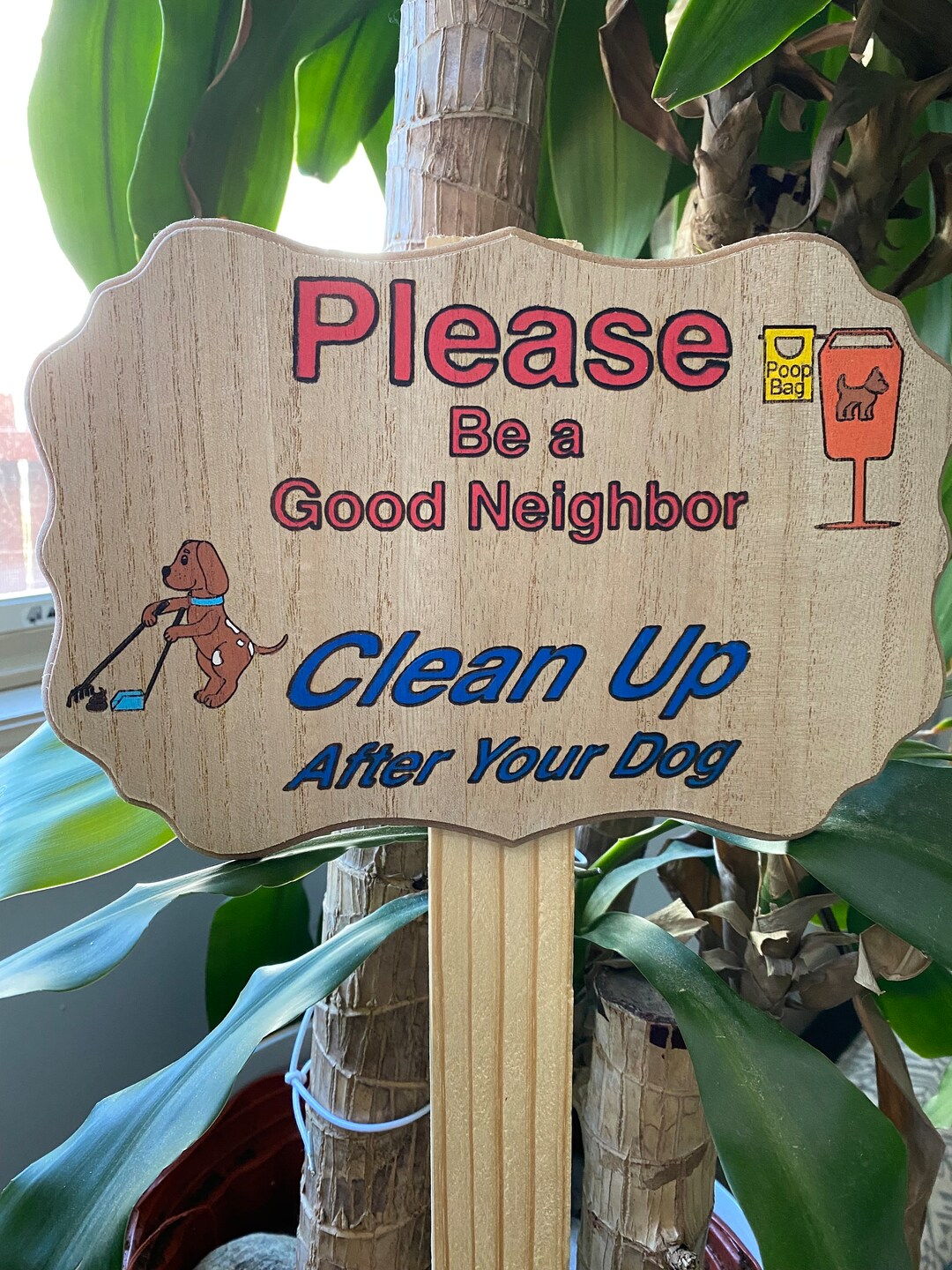 Please Be A Good Neighbor - Curb Your Dog Garden Stake - Etsy