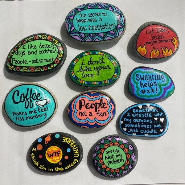 Painted River Rocks - Etsy