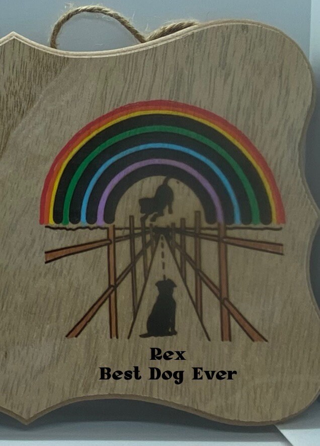 Rainbow Bridge Plaque Dog Memorial Dogs Meeting Gift - Etsy