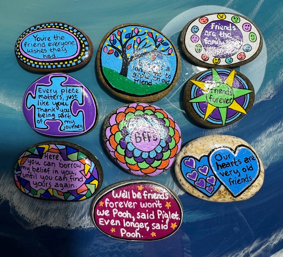 Friendship Rocks, Valentine's, Bff's, Friends, - Etsy