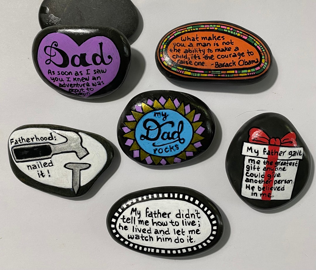 Dad Rocks / Rocks for Dad / Unique / Gift / Celebration / Pops ...