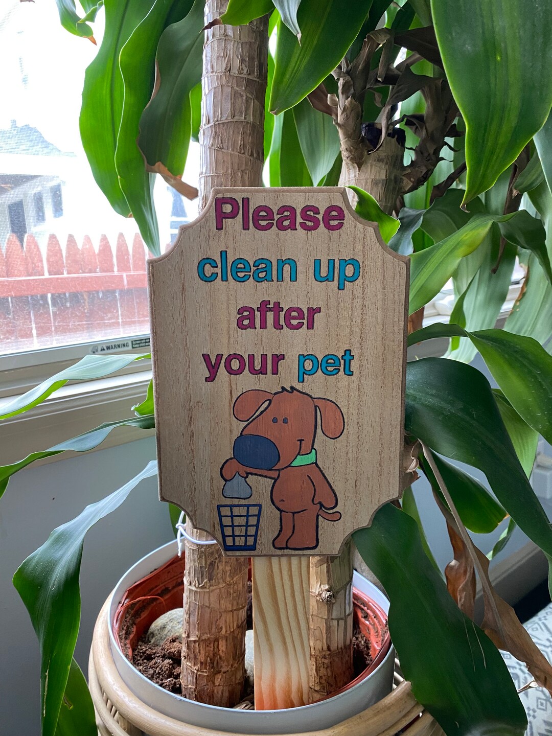 Clean up After Your Pet Stake, Dog Yard Stake, Curb Your Dog Stake ...