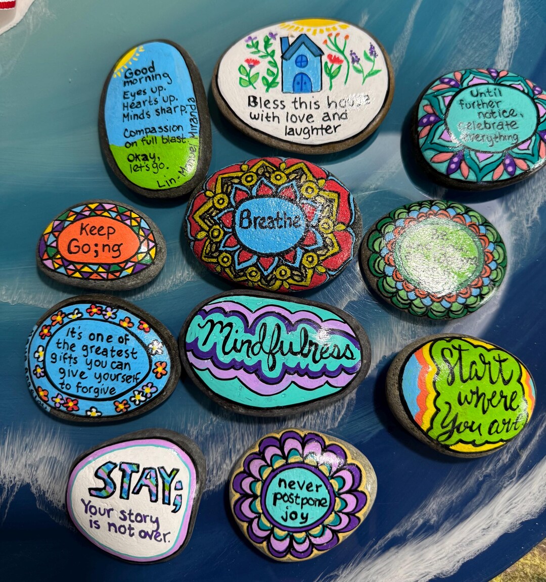 Mental Health Rocks, Healthy Rocks, Let It Go, Survivor, You Are Enough ...