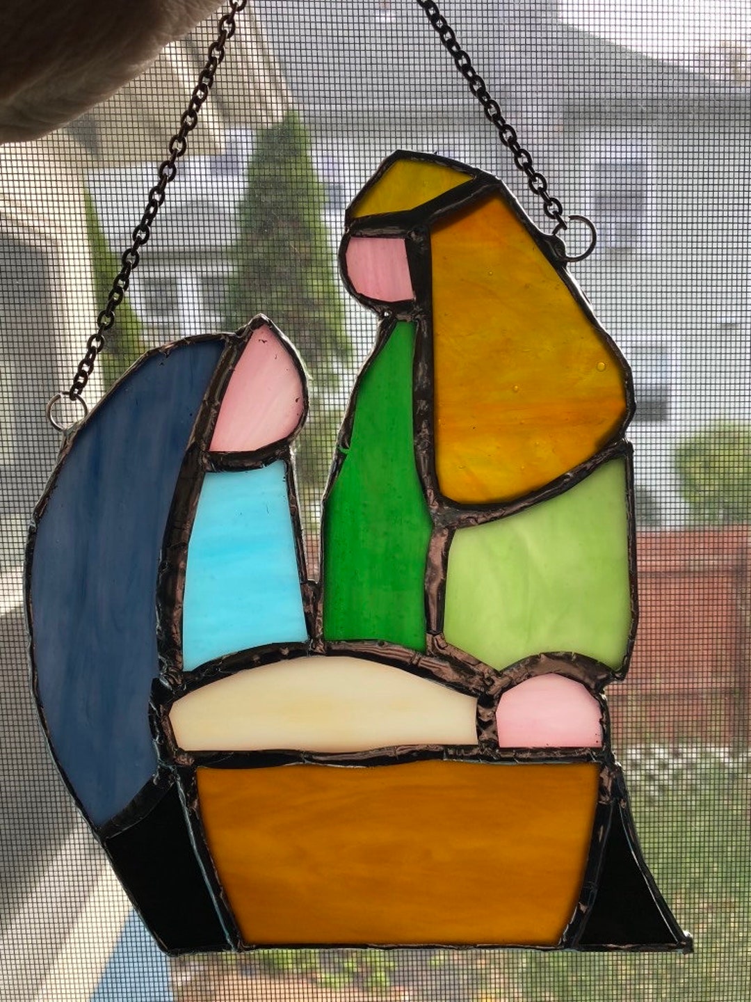 Stained Glass Nativity Suncatcher - Etsy