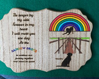 Rainbow Bridge Plaque - Etsy