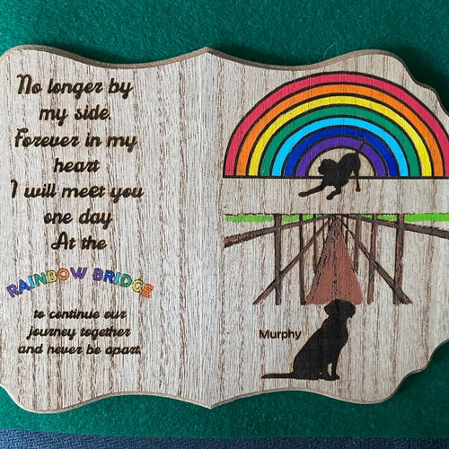 Rainbow Bridge Plaque Dog Memorial Dogs Meeting Gift - Etsy