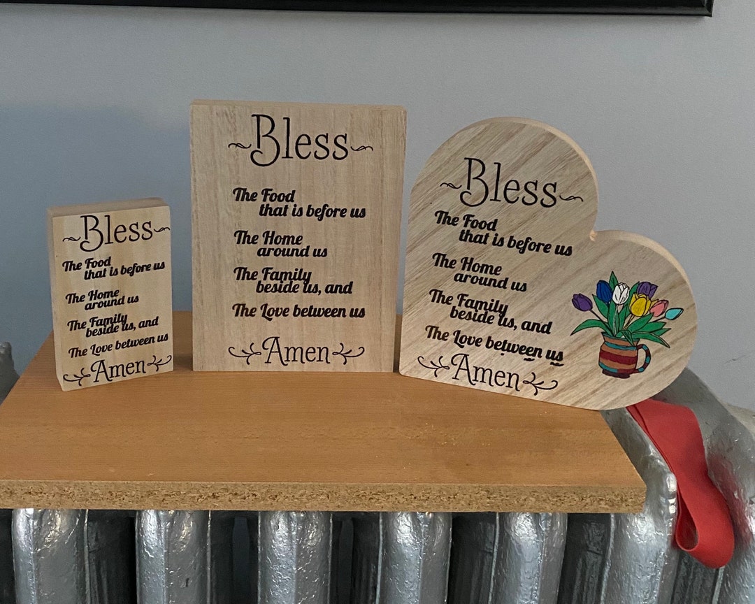 Home Blessing Freestanding Block, Bless the Food That is Before Us ...