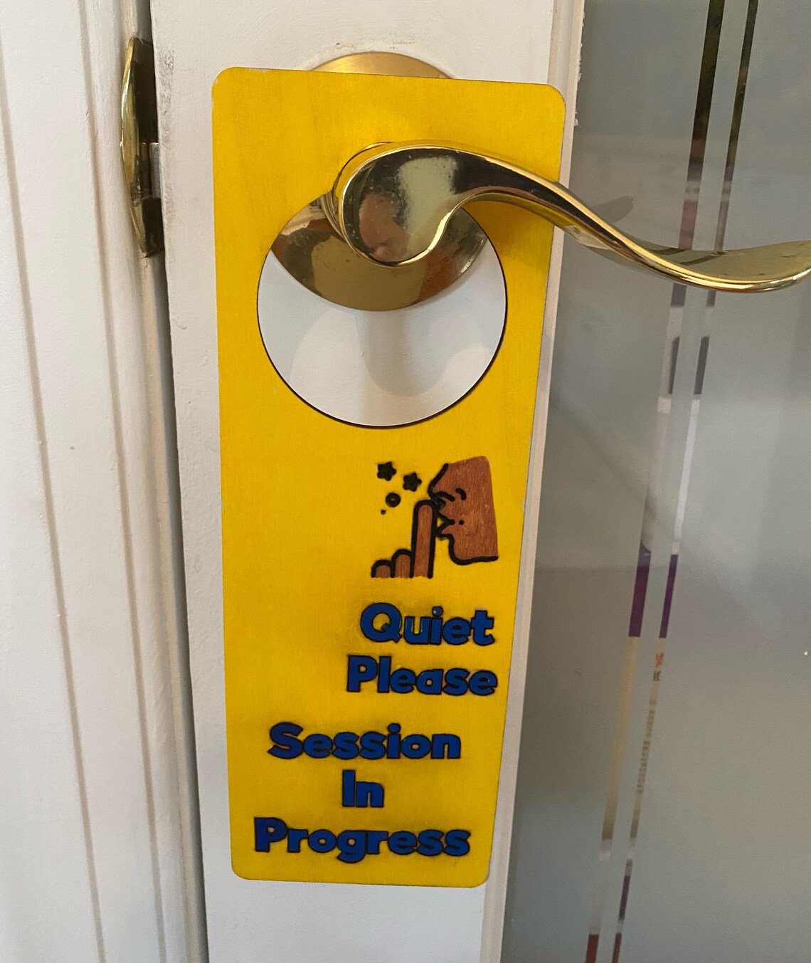 Psychotherapy Door Hanger Session in Progress Door Hanger | Etsy