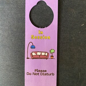 Therapist Door Hanger in Session Door Hanger Therapy Unique | Etsy