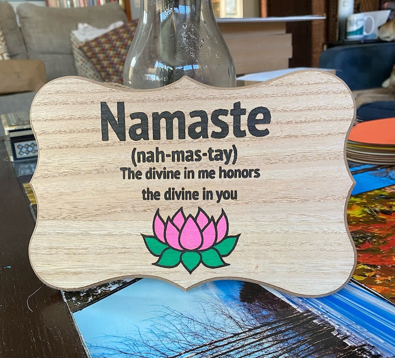 Namaste Wood Sign - Etsy