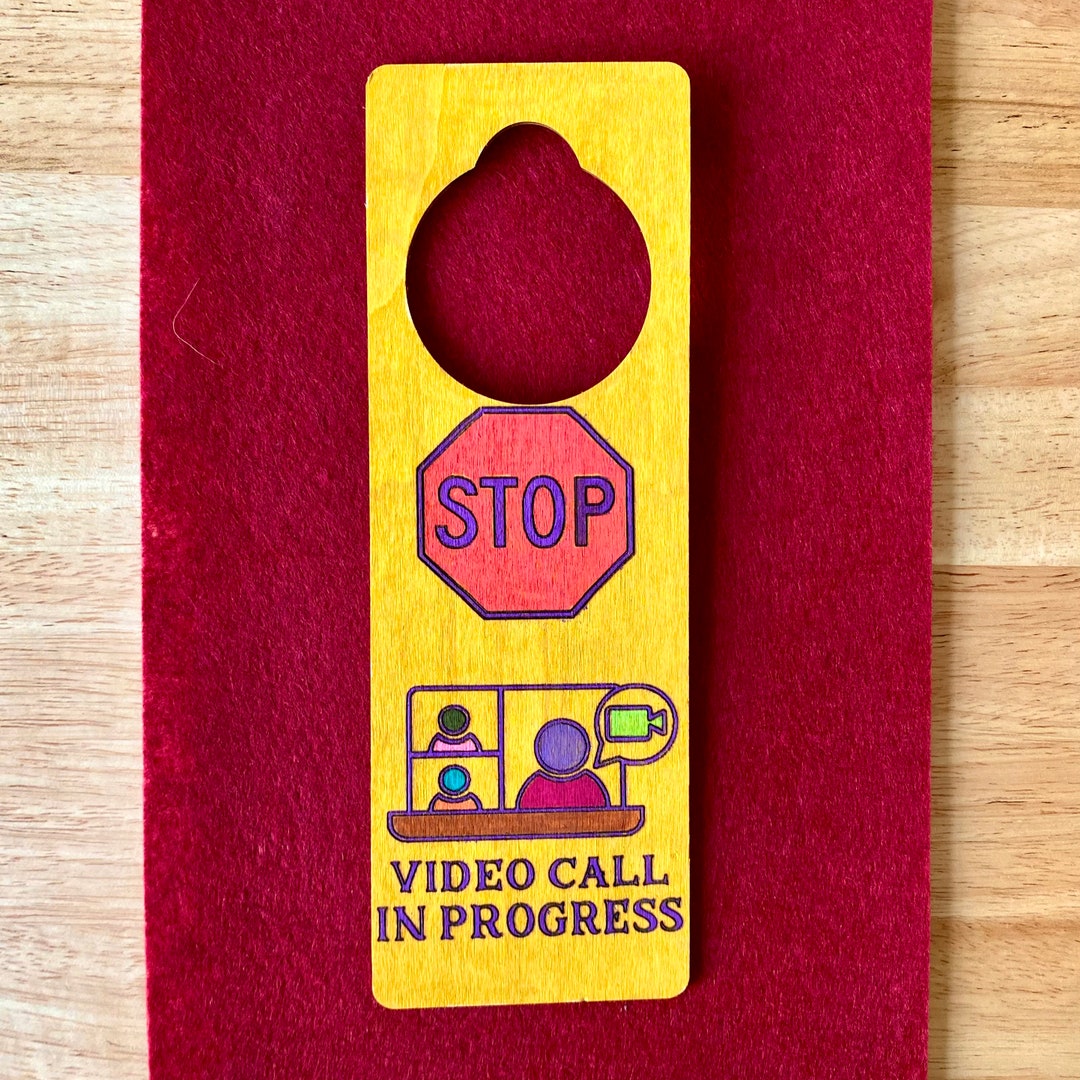 Video Call in Process Sign, Zoom Meeting Sign, Teams Meeting Sign ...