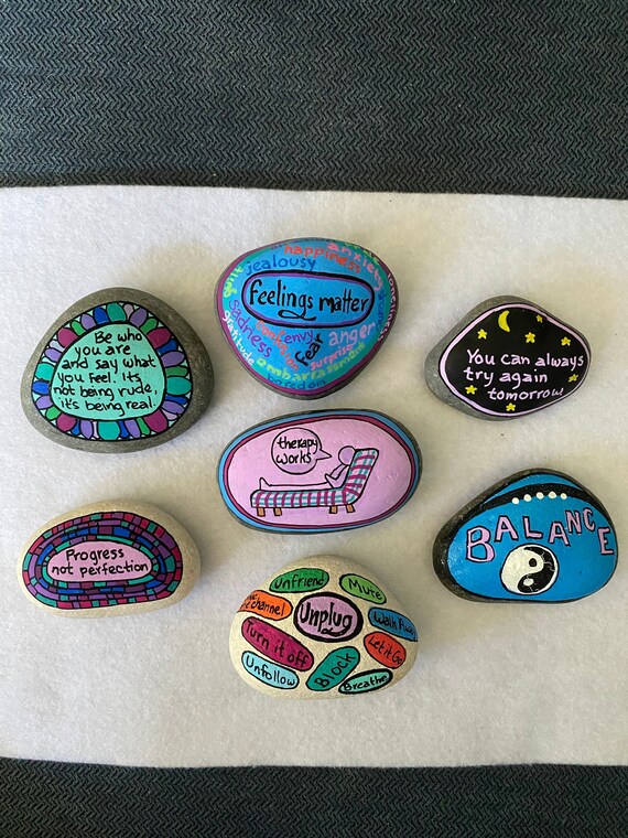 Mental Health Rocks Healthy Rocks Let It Go Survivor You - Etsy