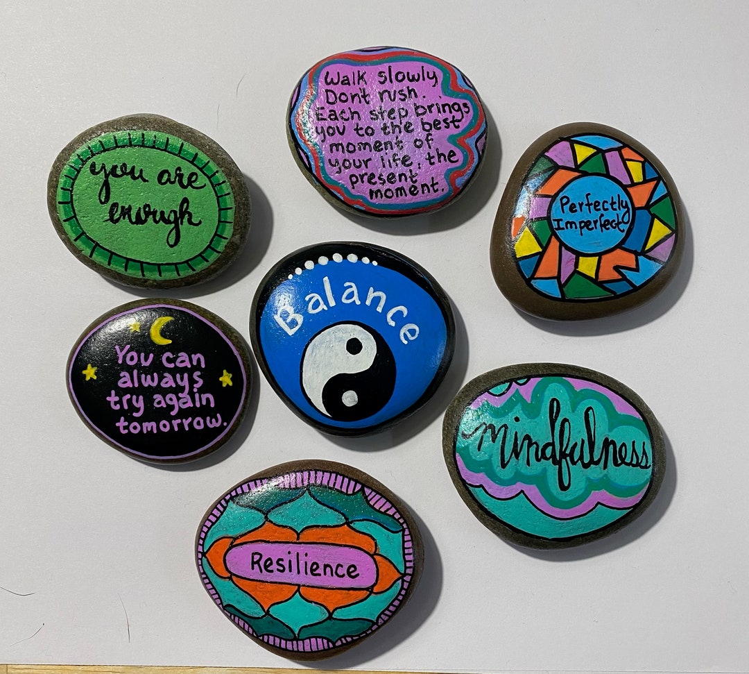 Mental Health Wellness Rock - Etsy