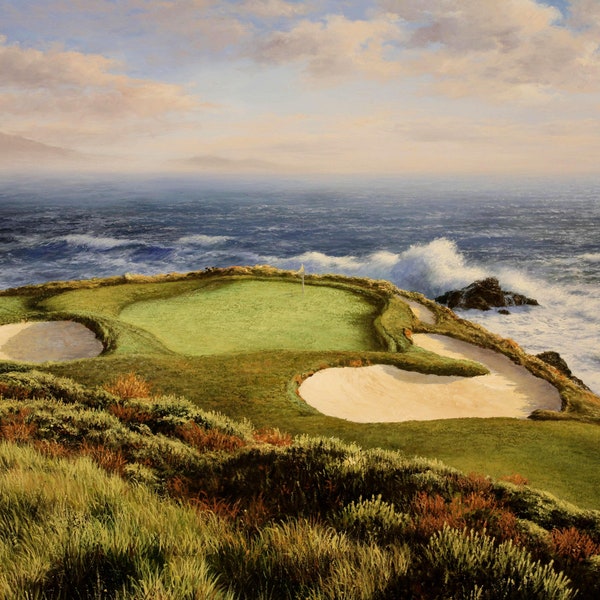 Pebble Beach Oil Painting - Etsy