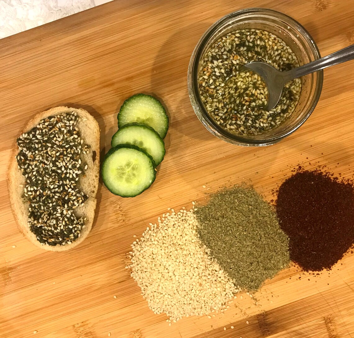 Lebanese Zaatar Dip Zaatar Sauce Zaatar Virgin Olive Oil | Etsy